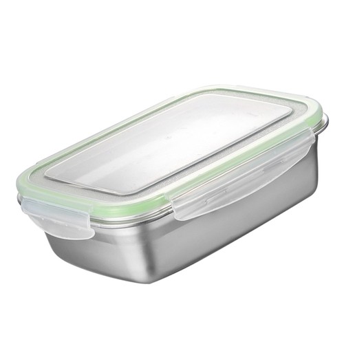 2 PCS Stainless Steel Crisper Storage Containers Insulated Lunchbox | eBay