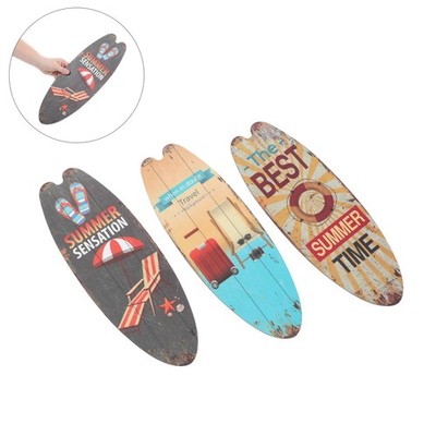 3pcs Summer Surfboard Decor: Wooden Beach Wall Sign for Hawaiian Luau ...