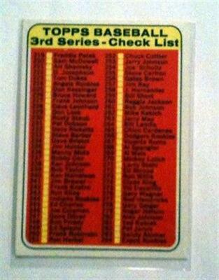 Topps Baseball 1969 3rd Series Checklist 214 NR-MINT | eBay