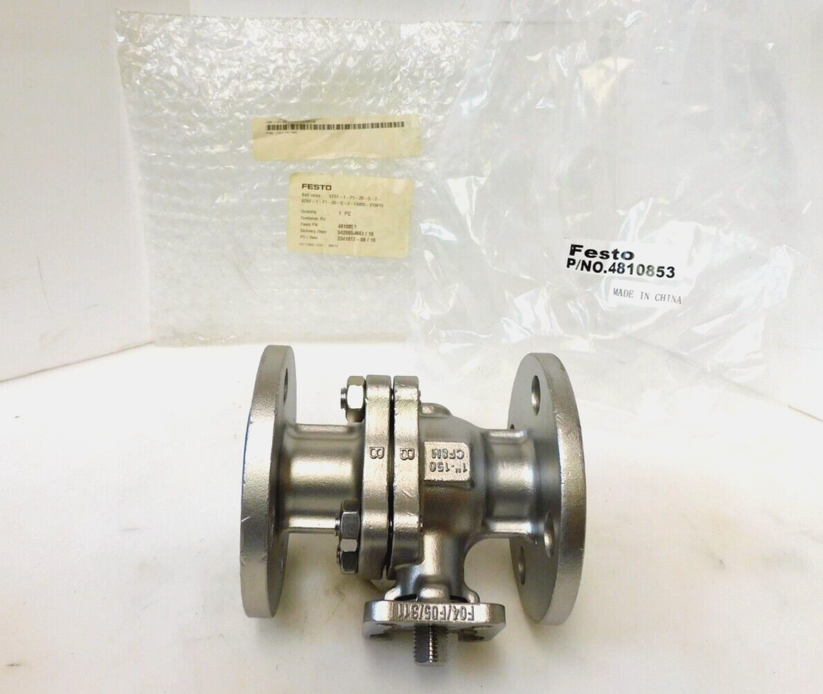 FESTO VZBF-1-P1-20-D-2-F0405-V15V15 STAINLESS BALL VALVE 4810853 1" 4 ...