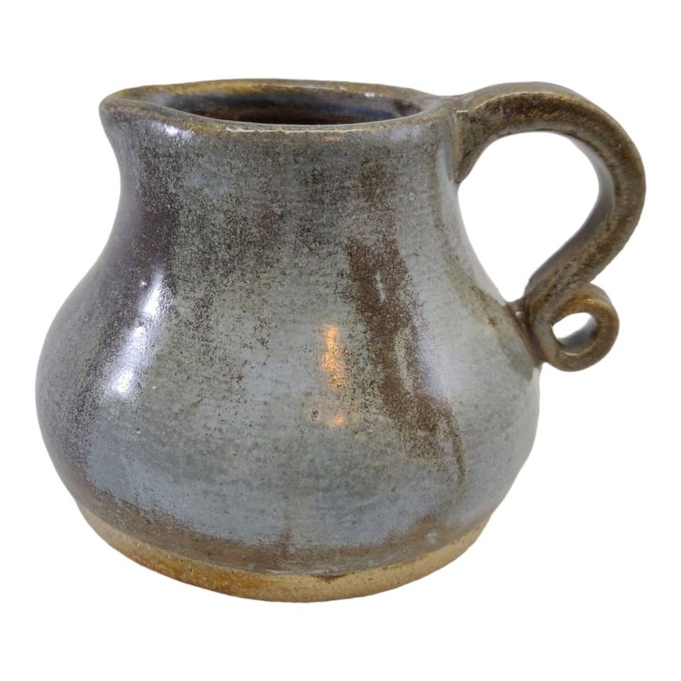 Studio Art Pottery Gray Blue Glaze Coffee Tea Cup Mug Signed | eBay