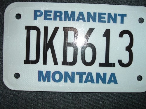 Montana motorcycle license plate 2010's permanent MT mc m/c cycle ...