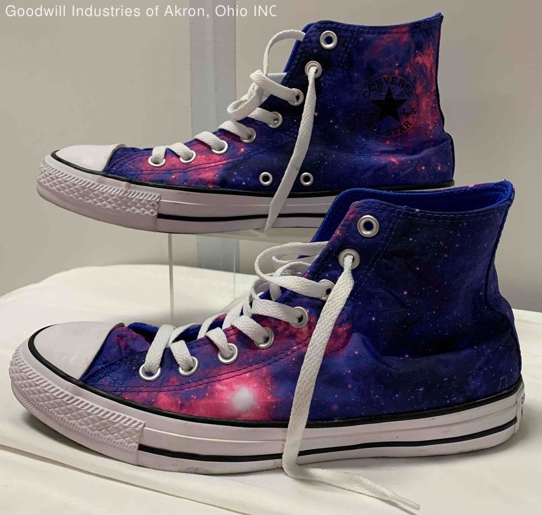 Gently Loved Men's Solar System Purple/Pink Converse … - Gem