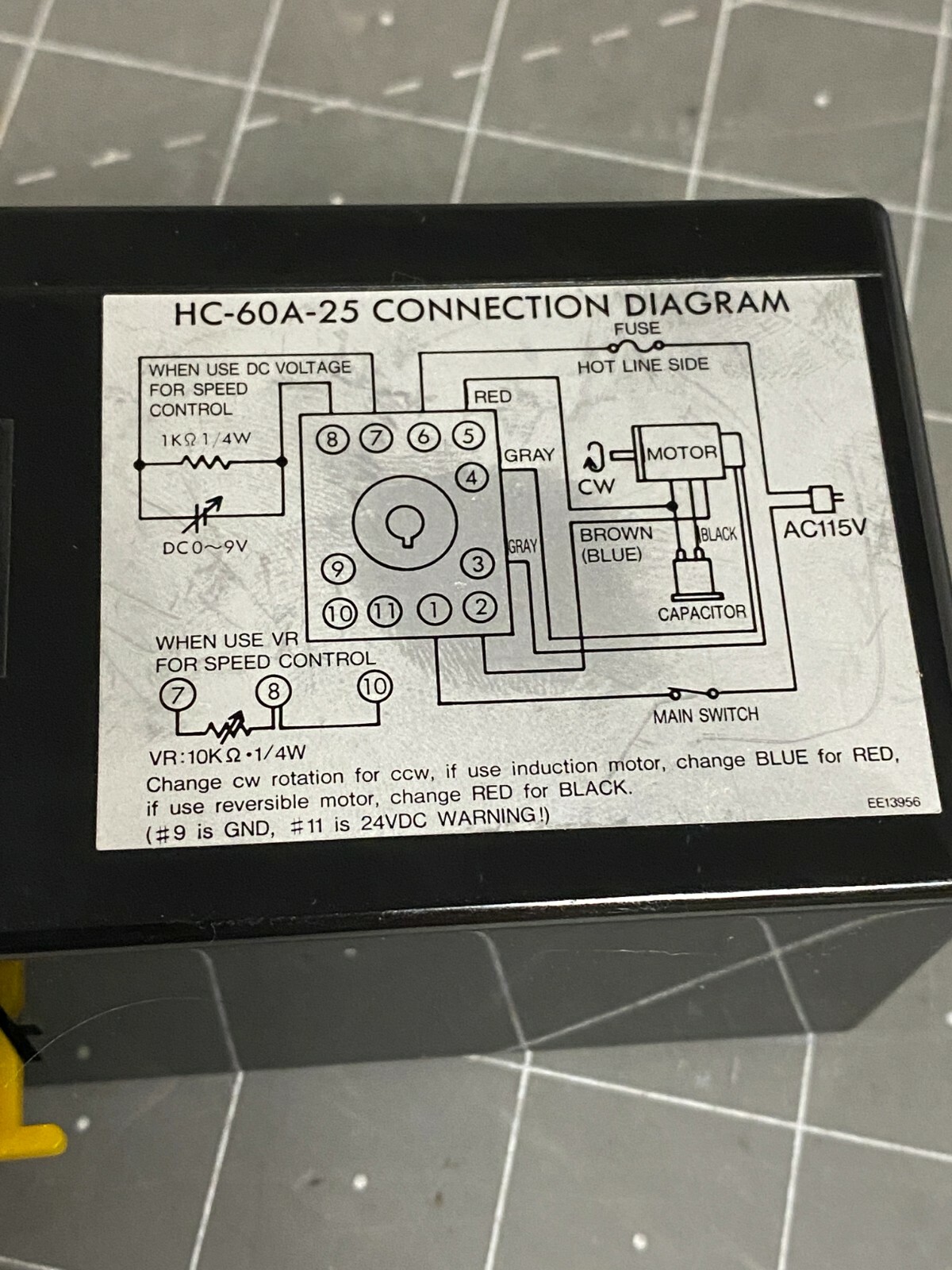 JAPAN SERVO CO. LTD. HC-60A-25 SPEED CONTROLLER 70 - 1400rpm | eBay