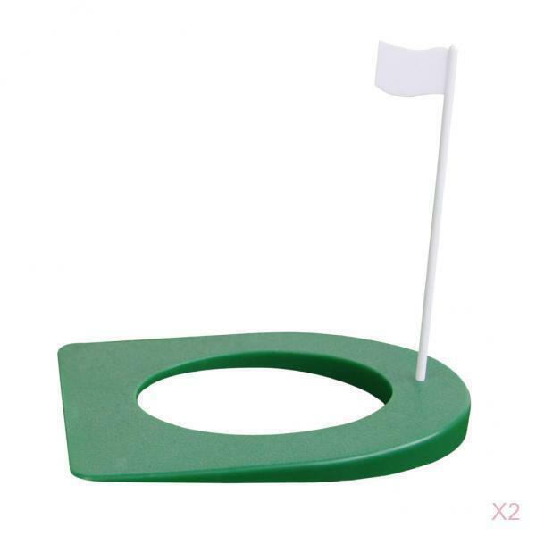 2Pcs Golf Putting Cup Hole Outdoor Putt Trainer Office Garden Flag ...