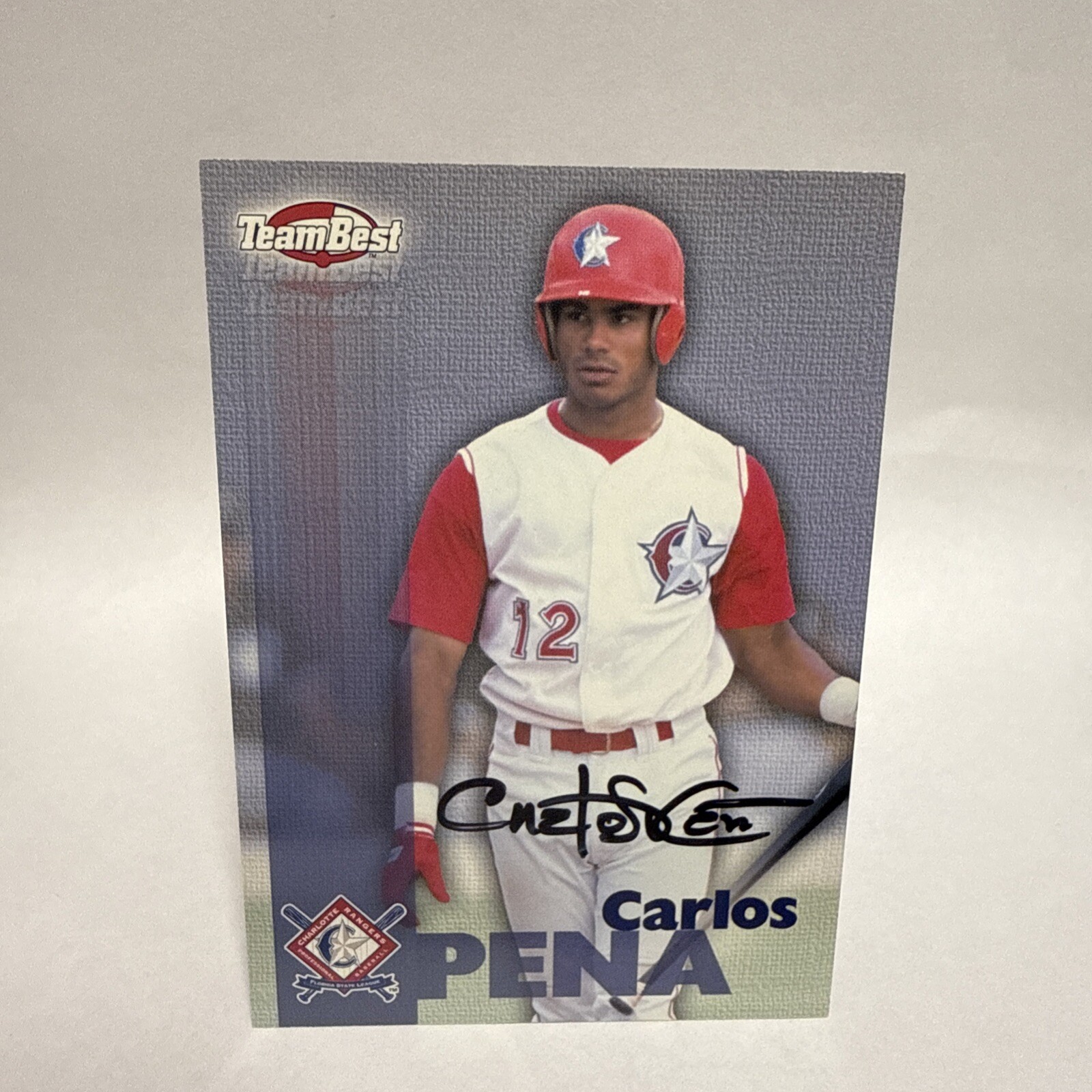 1999 Team Best - Carlos Pena Auto RC - On Card Autograph - Rays ...