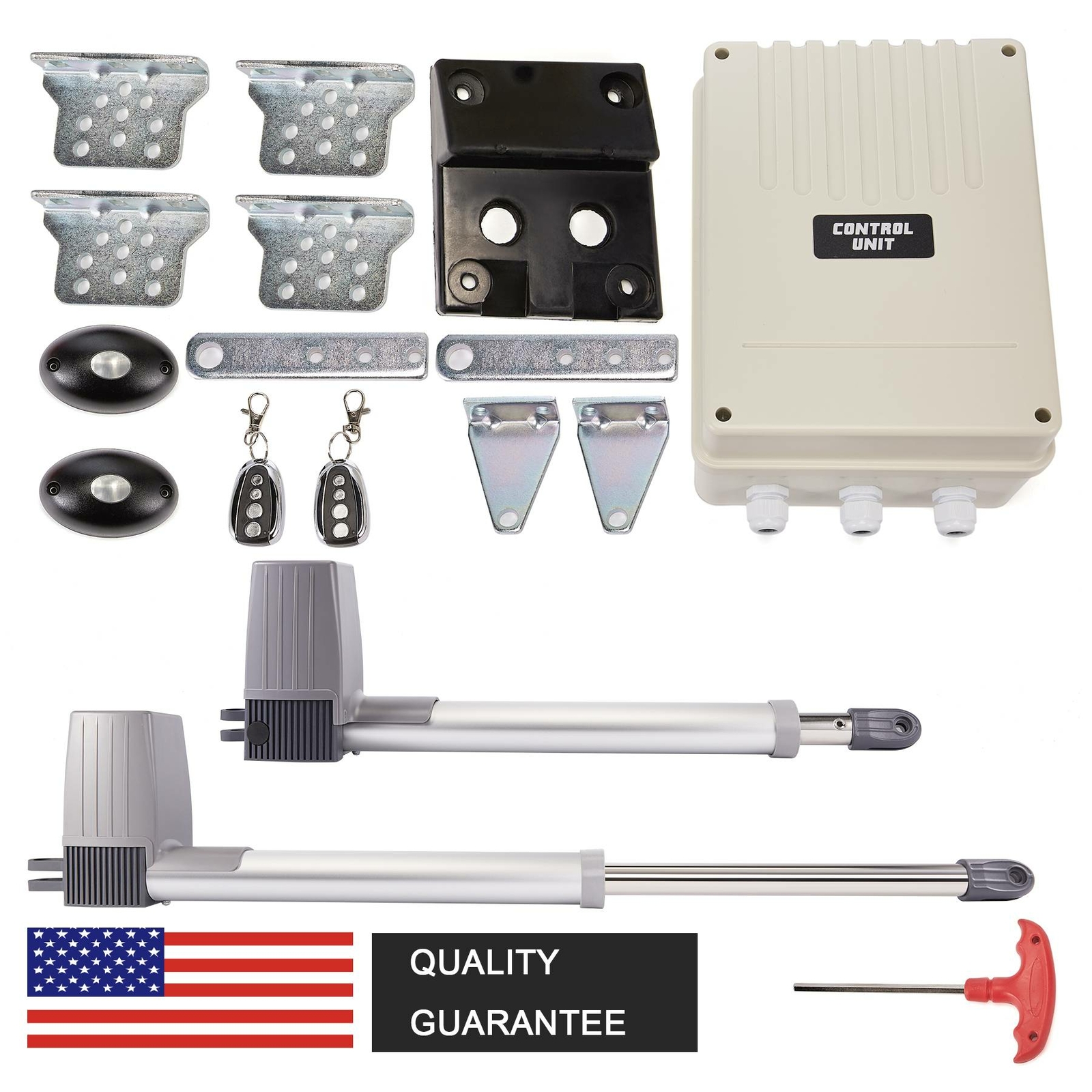 110V/60Hz Automatic Heavy Duty Arm Dual Swing Gate Opener, Gates Up to ...