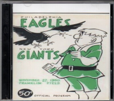 11/27/1960 Philadelphia Eagles 31 New York Giants 23 on CD Ted Dean Mel ...