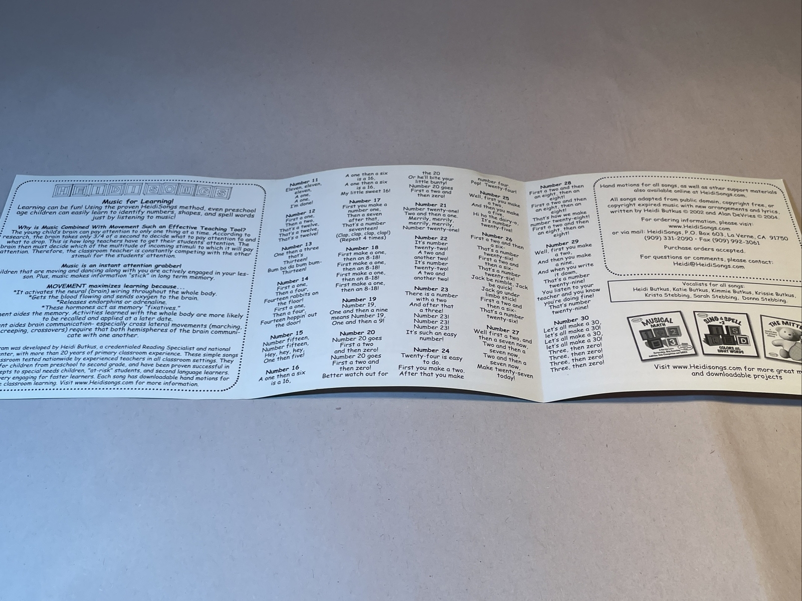 Jumpin' Numbers 11-30 by Heidi Butkus (Compact Disc) for sale online | eBay