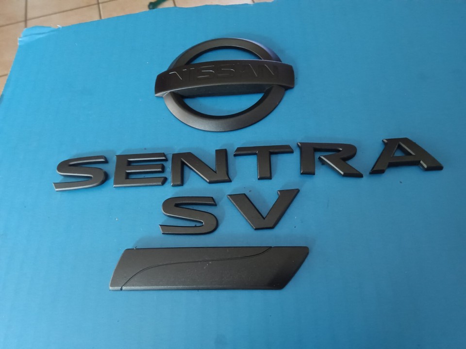 NISSAN SENTRA SV 2013-19 REAR TRUNK EMBLEM PURE DRIVE LOGO BLACK ...