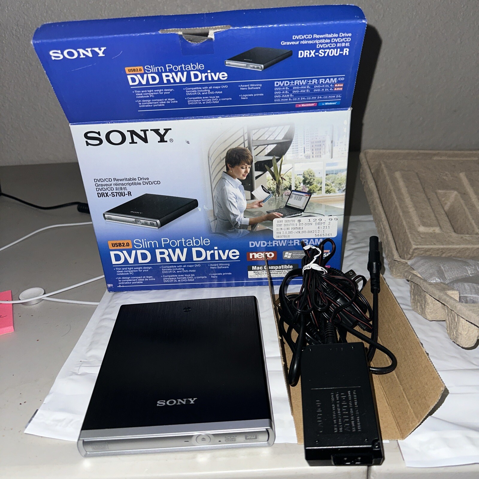Sony DRX-S70U-R Black External Rewriteable DVD/CD Drive (4B) | eBay