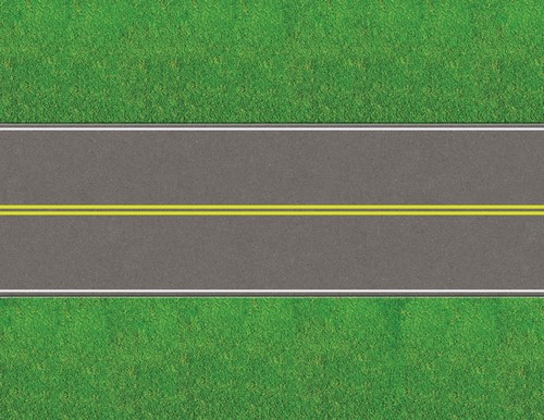 HO Scale Roads Model Train Scenery Sheets No Passing Yellow Rural ...