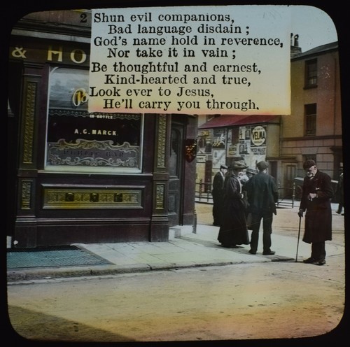 Magic Lantern Slide YIELD NOT TO TEMPTATION NO2 C1910 PHOTO PUB ...