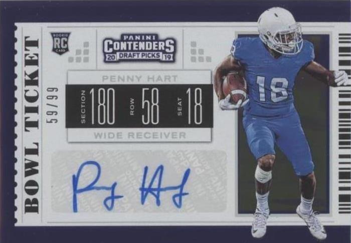 2019 Panini Contenders Draft Picks - College Ticket Penny Hart #248 ...