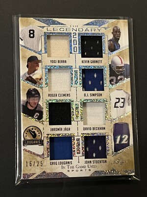 2022 Leaf Game Used Yogi Berra Garnett OJ Beckham Louganis Jagr Clemens ...