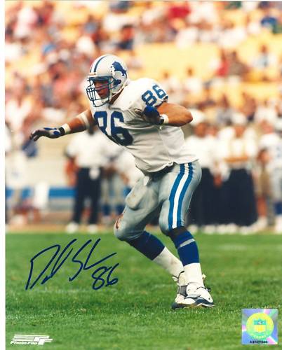 DAVID SLOAN DETROIT LIONS SIGNED PHOTO w/ COA | eBay