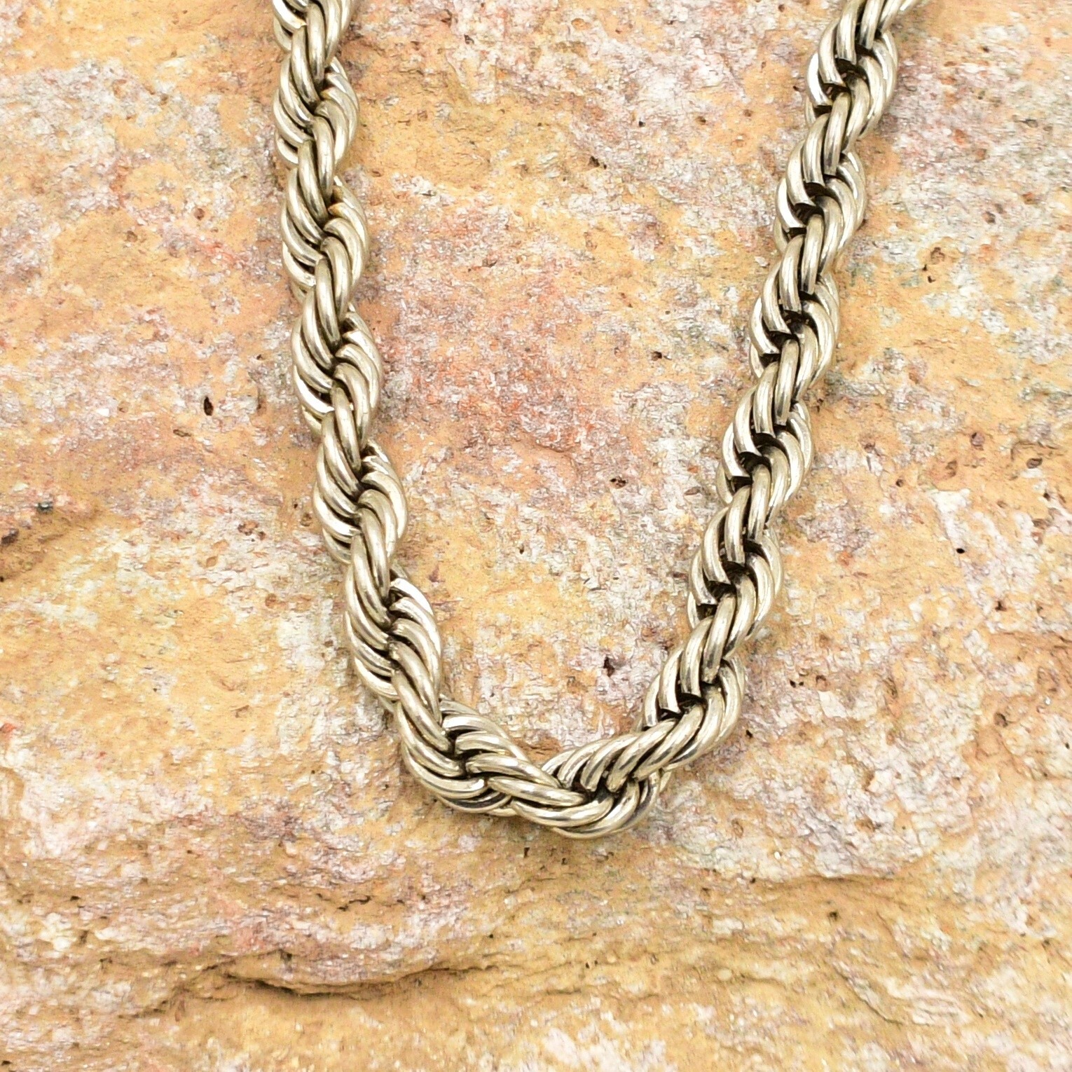 Sterling Silver 925 4.6 mm Thick Rope Chain Necklace 20 1/2" Long | eBay