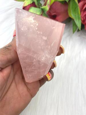Rose Quartz Freeform - Polished Rose Quartz Geometric Freeform - 78MM ...