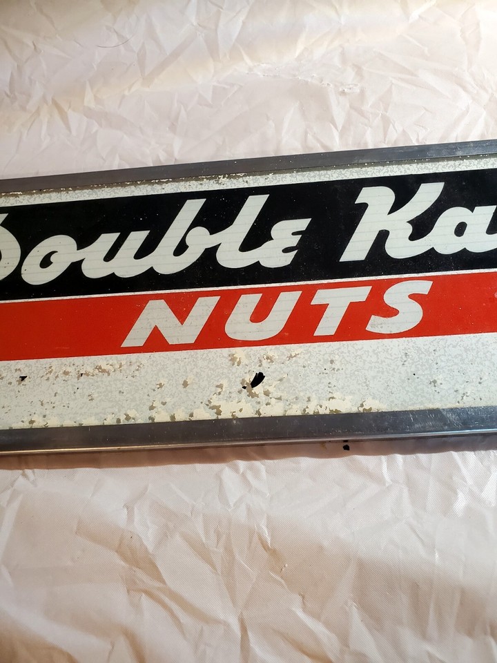 Vintage Double Kay Nuts Glass Sign | eBay