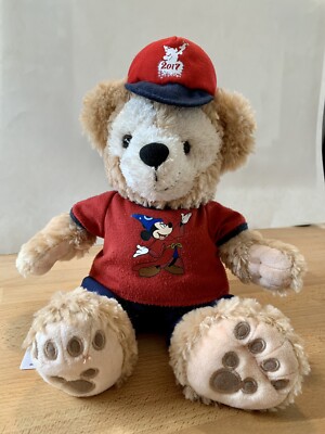 Disney Parks Duffy Bear Stuffed Plush Teddy Bear Mickey Mouse 2017 Hat ...