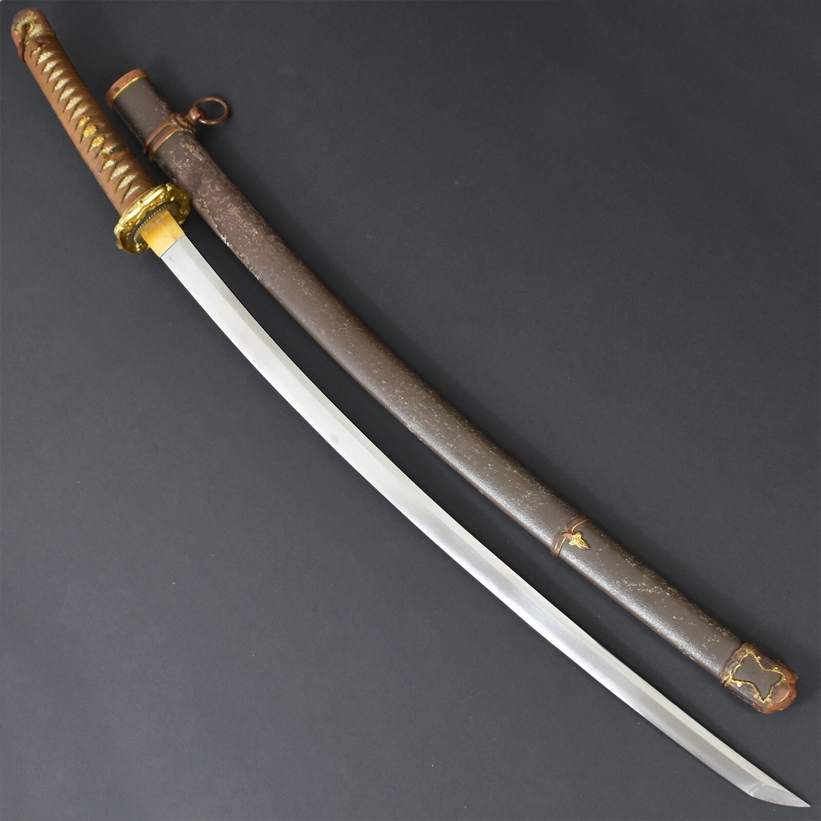 ANTIQUE JAPANESE LONG SWORD KATANA SUKEMITSU 祐光 signed w/WW2 GUNTO ...