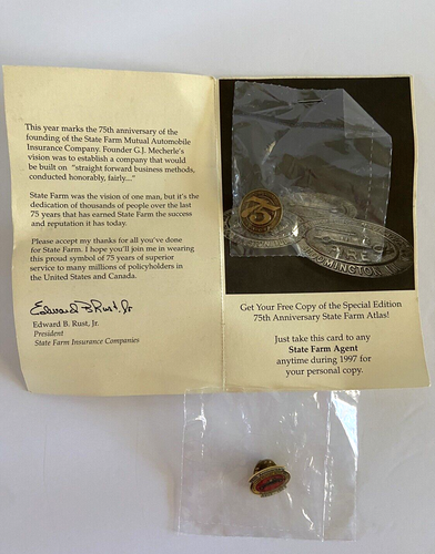 State Farm Insurance 75th Anniversary Pins 2 Different Pins | eBay