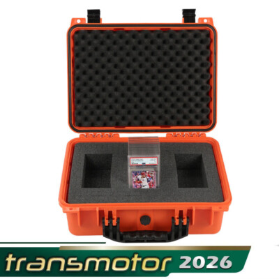 Orange Graded Card Storage Box Travel Waterproof Case Slab Holder ...