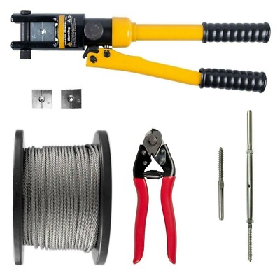 Lag/Swage Wire Balustrade Kit 1 x 19 3.2mm S/Steel 316 Rope Swaging ...