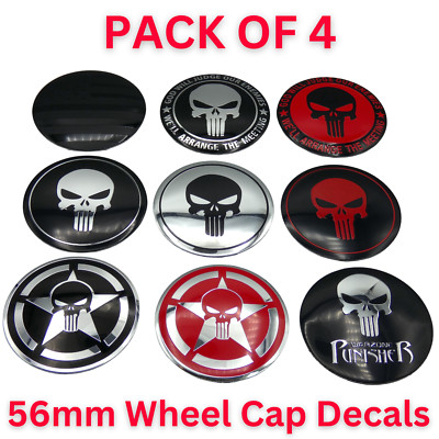Wheel Cap Decals Emblems Sticker 56mm 2.20" CHOOSE YOUR STYLE (4 PACK ...