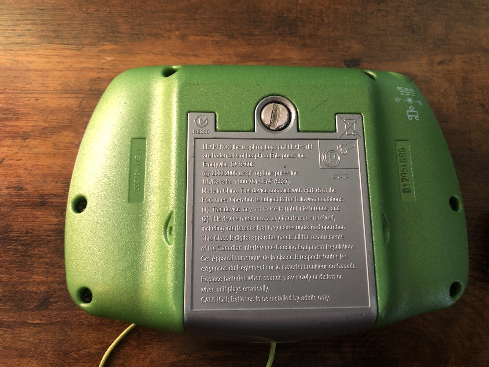 LeapFrog Leapster Learning Game System Green & Silver Handheld Console ...