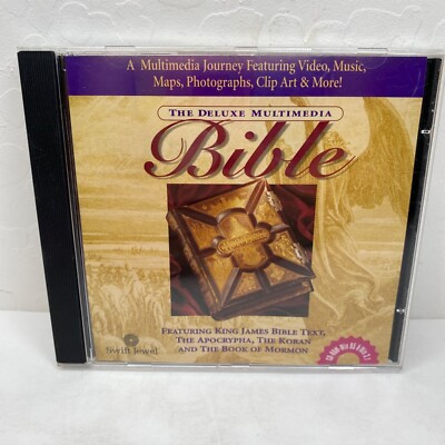 The Deluxe Multimedia Bible CD-ROM Case KJV Bible Apocrypha Koran Book ...