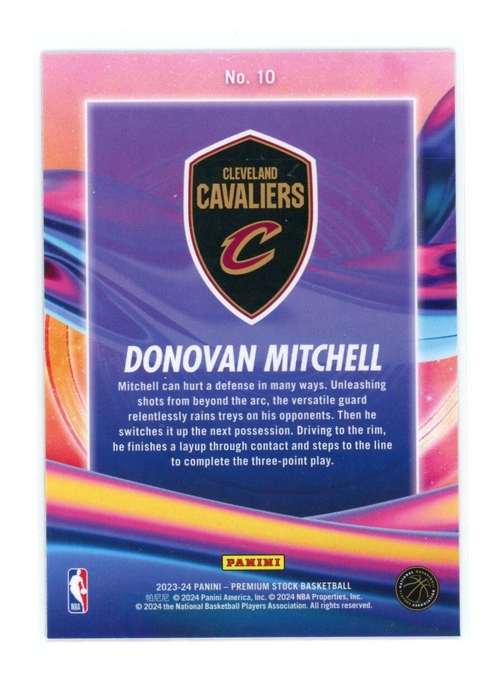 DONOVAN MITCHELL 2023-24 NBA Hoops Premium Stock #10 Anti Gravity ...