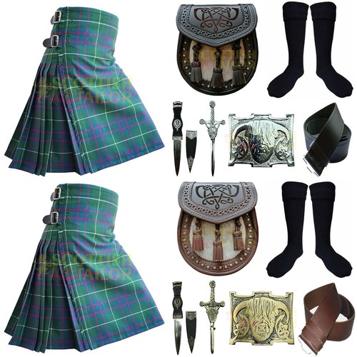 Traditional Handmade MacIntyre Ancient Tartan Kilt Outfit For Men ...