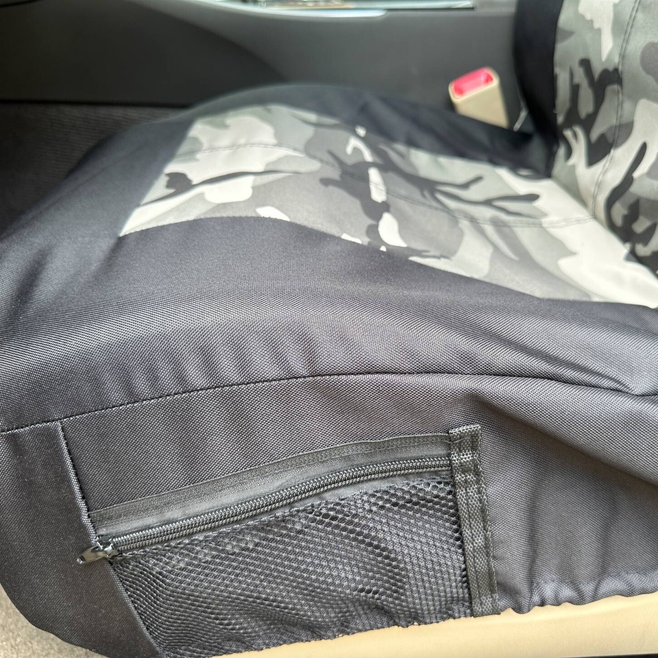 Gray Tactical Canvas Pocket Seat Organizer For Tesla Model Y | eBay