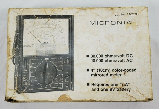 Micronta 27 Range Multitester 30 000 Ohms Vintage 22-203u for sale ...