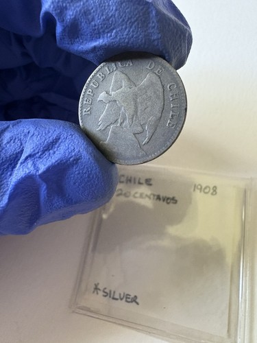 1908 Chile 20 Centavos Silver | eBay