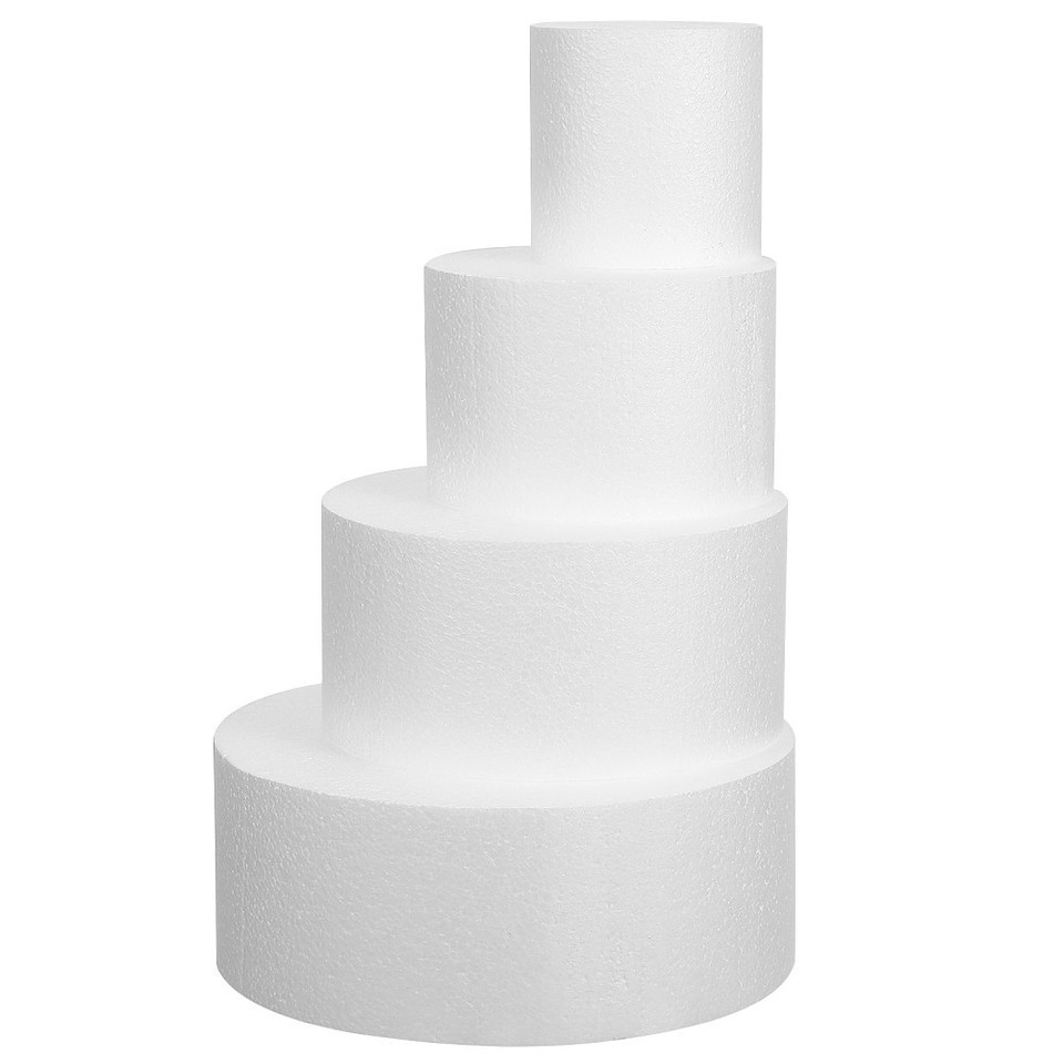 4pcs Foam Cake Rounds Foam Cake Display Dummies Fake Cakes Baking ...