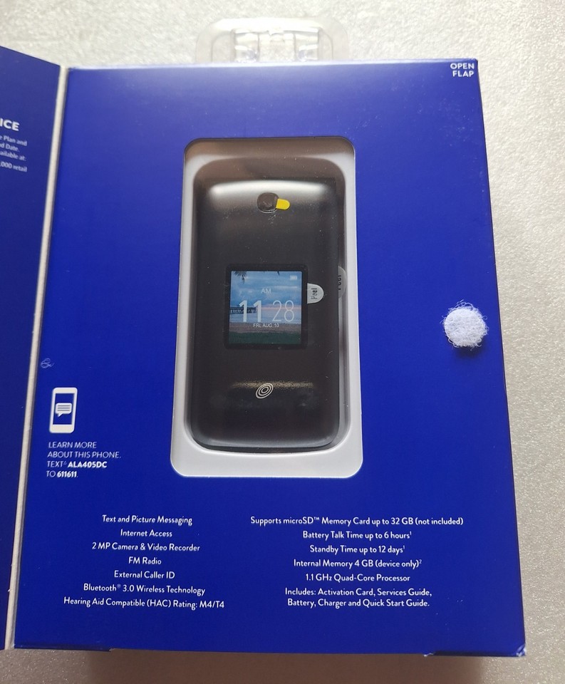 Tracfone Alcatel My Flip Prepaid Basic Cell Phone 4G No Contract New in ...