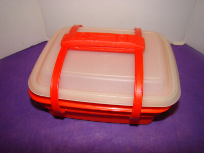 Vintage Tupperware Mini Pack N Carry Child's Lunch Box #1513 w/Handle ...