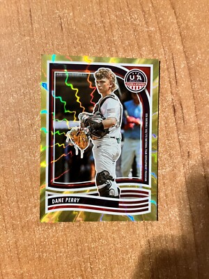 2024 Stars & Stripes - Dane Perry - #145 Gold Lightning Parallel #d 10/ ...