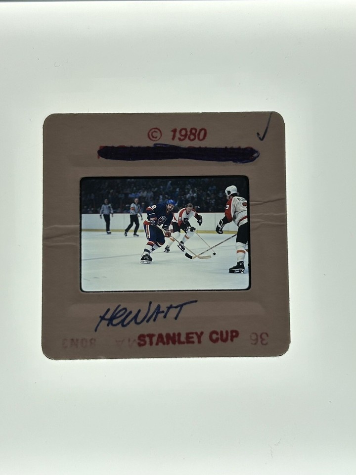 GARY HOWATT In ACTION 1980 STANLEY CUP FINALS 35mm COLOR SLIDE ...