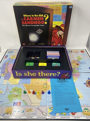 Vintage Where In The USA? Is Carmen SanDiego? Complete Geography ...