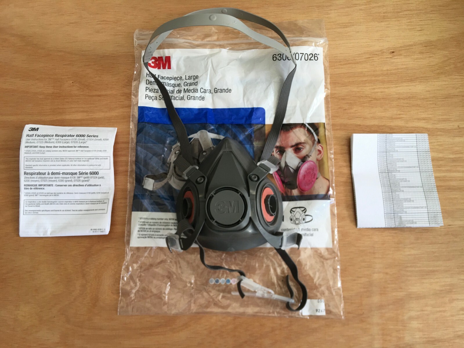 3M 6300/07026 Large Half Face Respirator NEW IN BAG | eBay