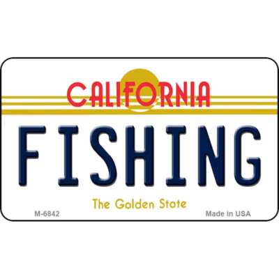 Fishing California State License Plate Tag Magnet M-6842 | eBay