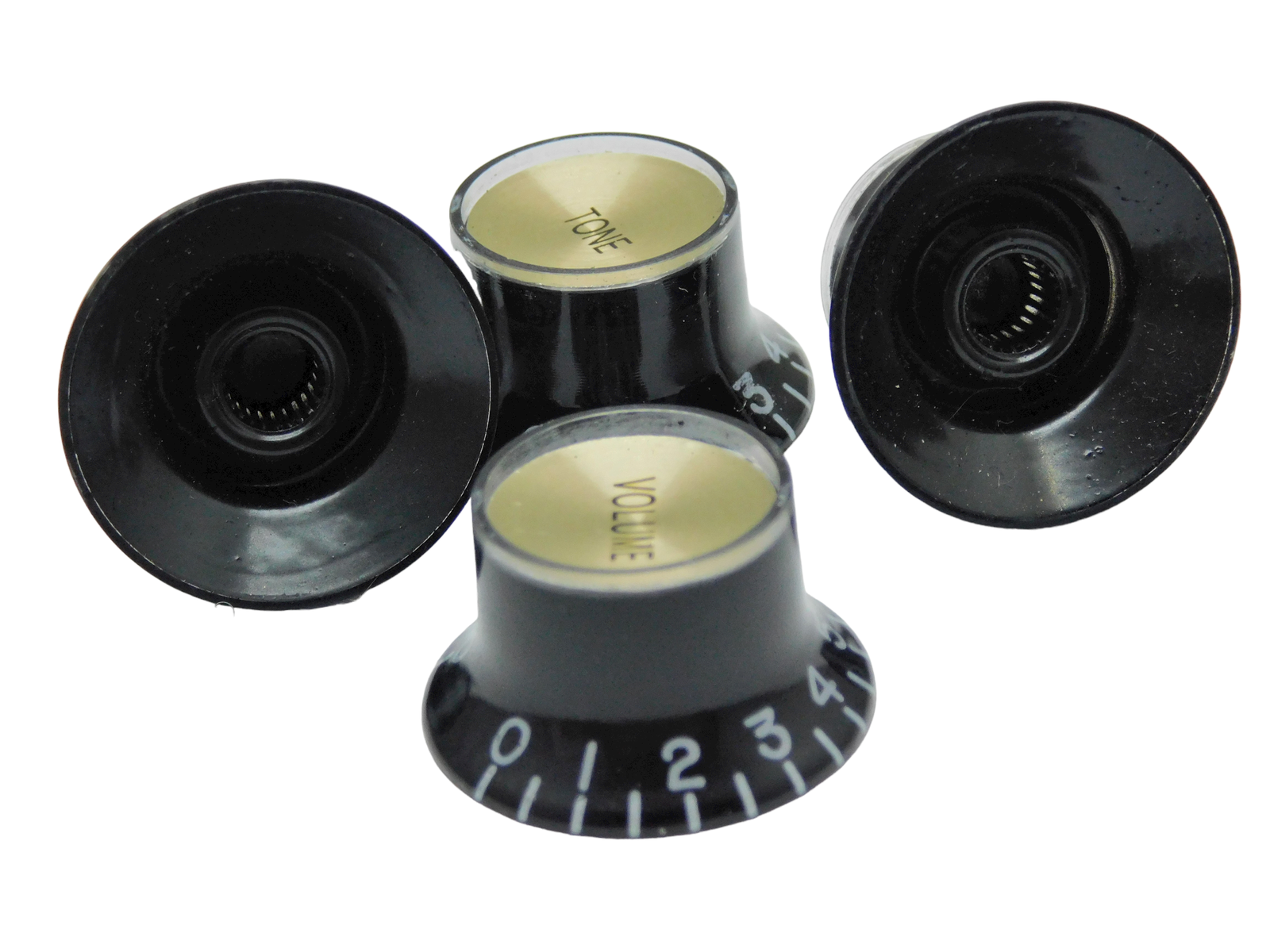 Black Bell Gibson®Style Gold Top Reflector Knobs 2 volume,2 Tone 24 ...