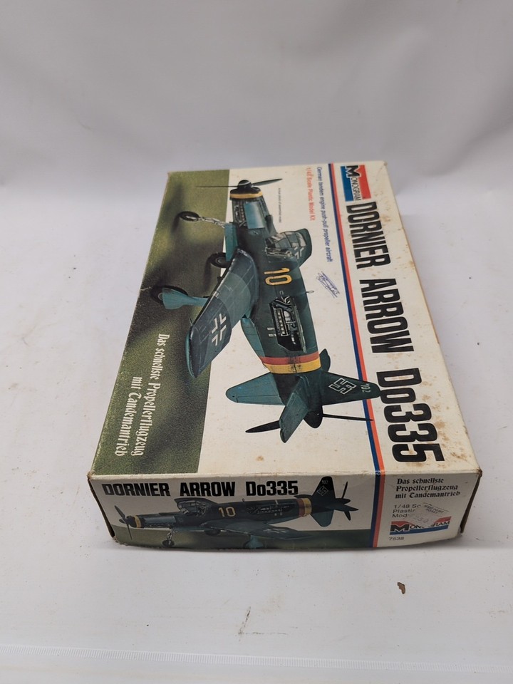 1974 Monogram 7538 DORNIER ARROW Do335 1:48 model kit Open Box | eBay