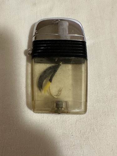 Vintage Scripto Vu Lighter Fishing Lure Black Band Sparks | eBay