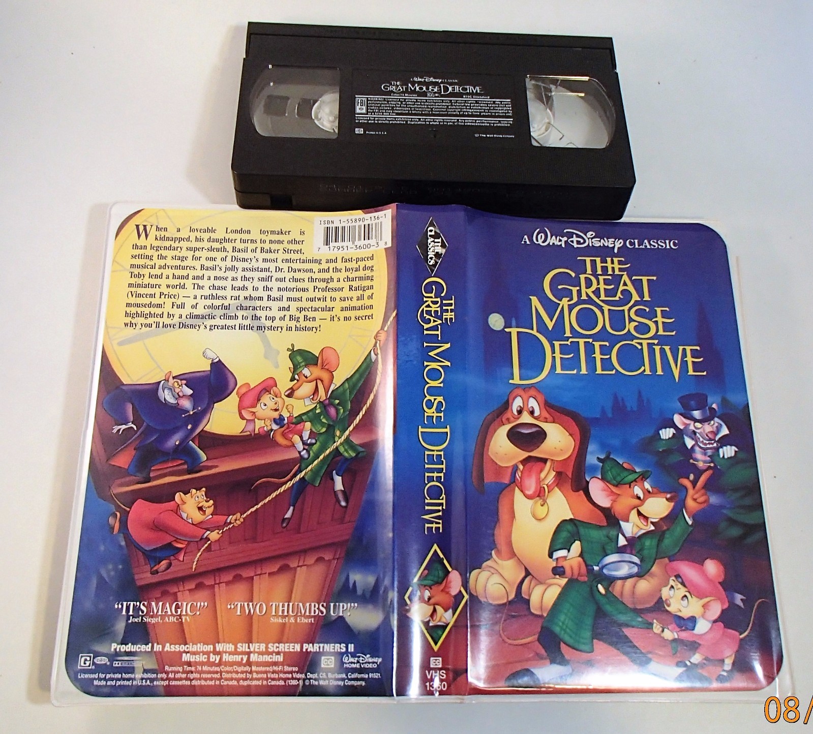 The Great Mouse Detective 1992 Vhs