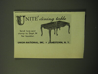 1950 Union-National Unite Dining Table Ad | eBay