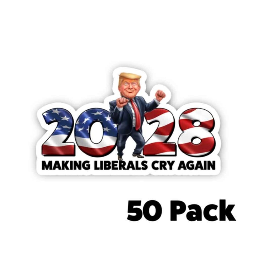 Trump 2028 Making Liberals Cry Again MINI Helmet Stickers Funny Decals ...